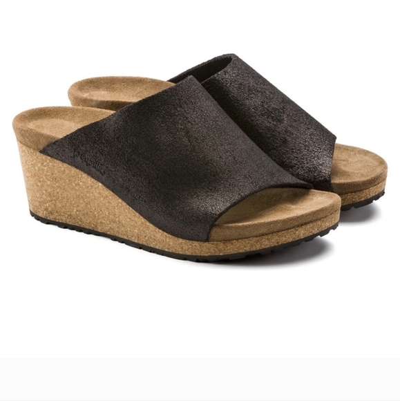 Papillio | Shoes | Stylish Black Wedge Sandals | Poshmark